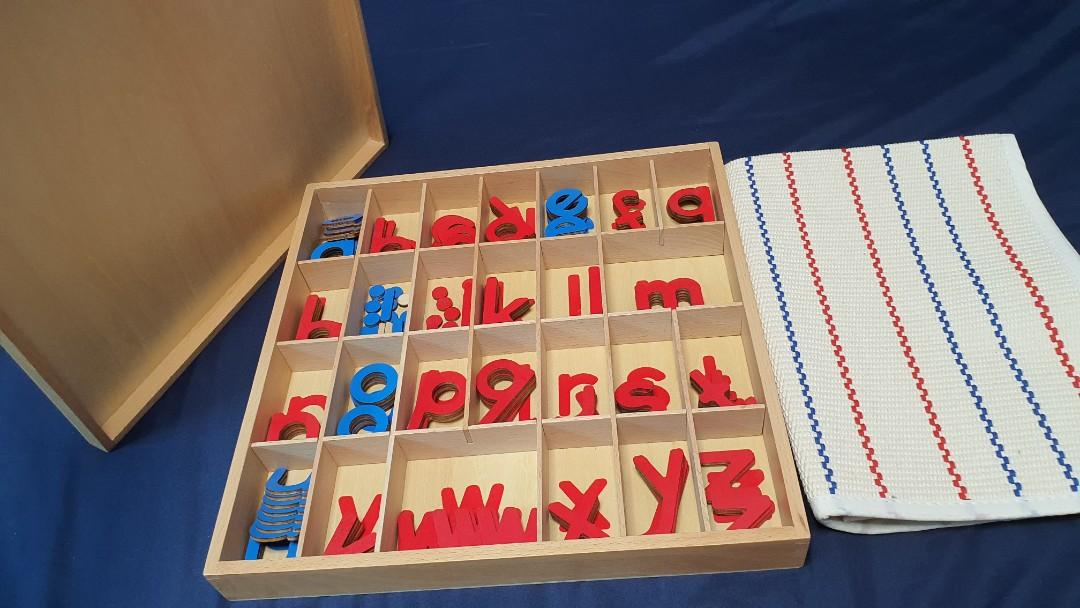 Montessori Wooden Movable Alphabet with Box, Hobbies & Toys, Stationary ...