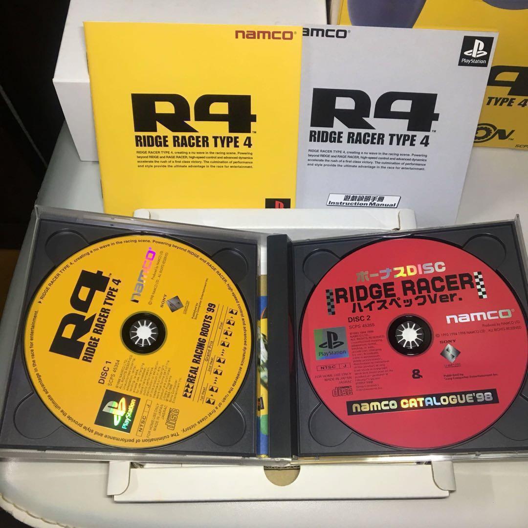 Namco R4 Ridge Racer Type 4 Playstation Game & Jogcon Controller (Force ...