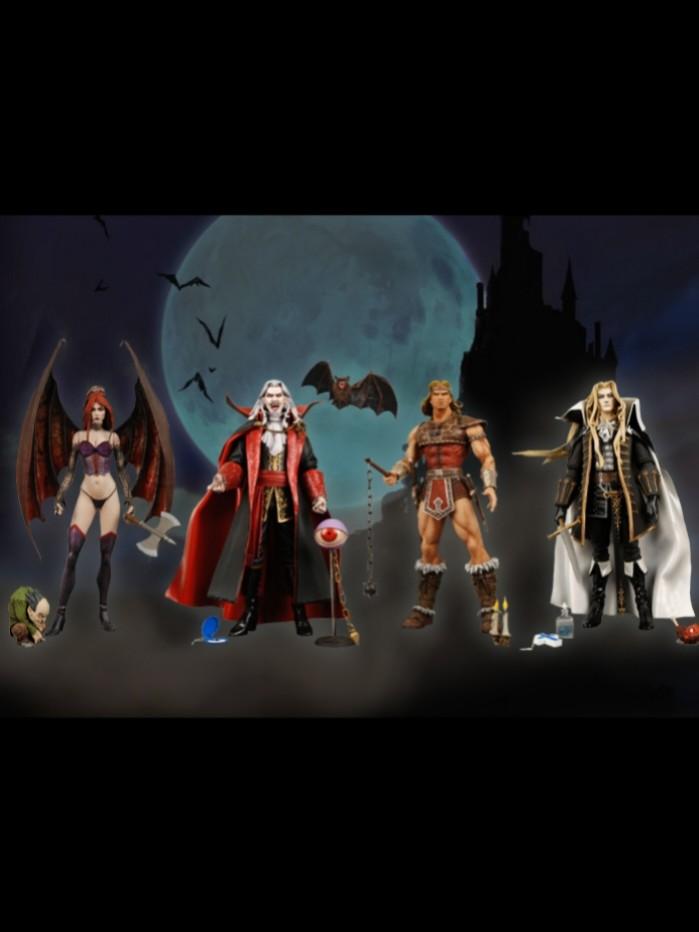 NECA 1/4 Castlevania Figure Set Alucard, Simon, Dracula and Succubus ...
