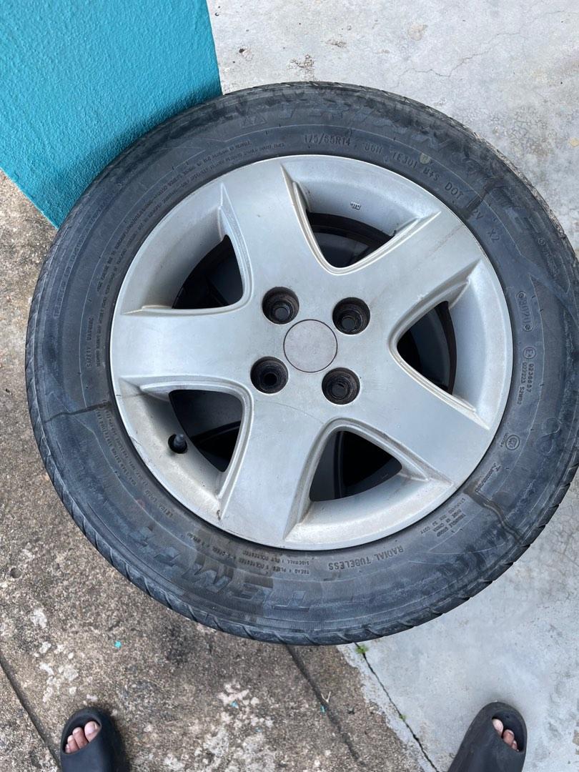 Old myvi rim 14", Auto Accessories on Carousell