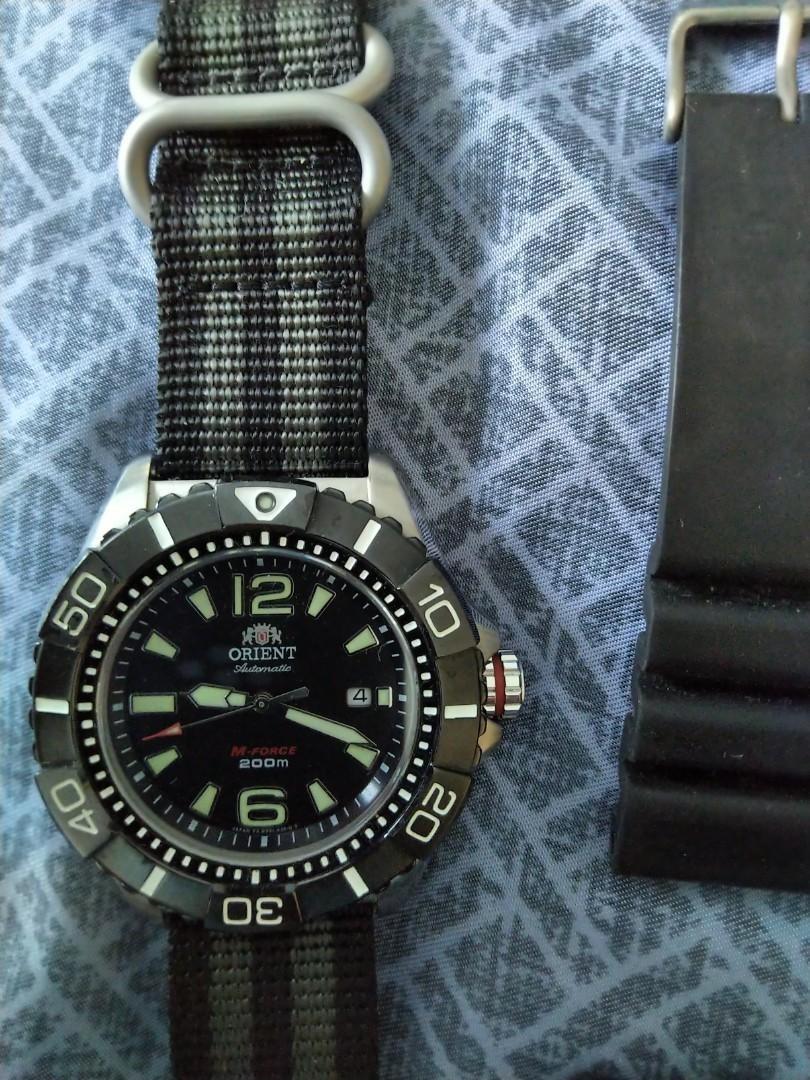 Orient 47mm M-Force 22-Jewel Automatic Titanium Dive Watch With ...