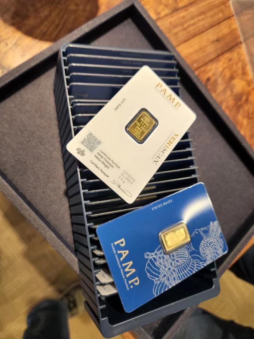 PAMP gold bar 2.5 gram, Luxury, Accessories on Carousell