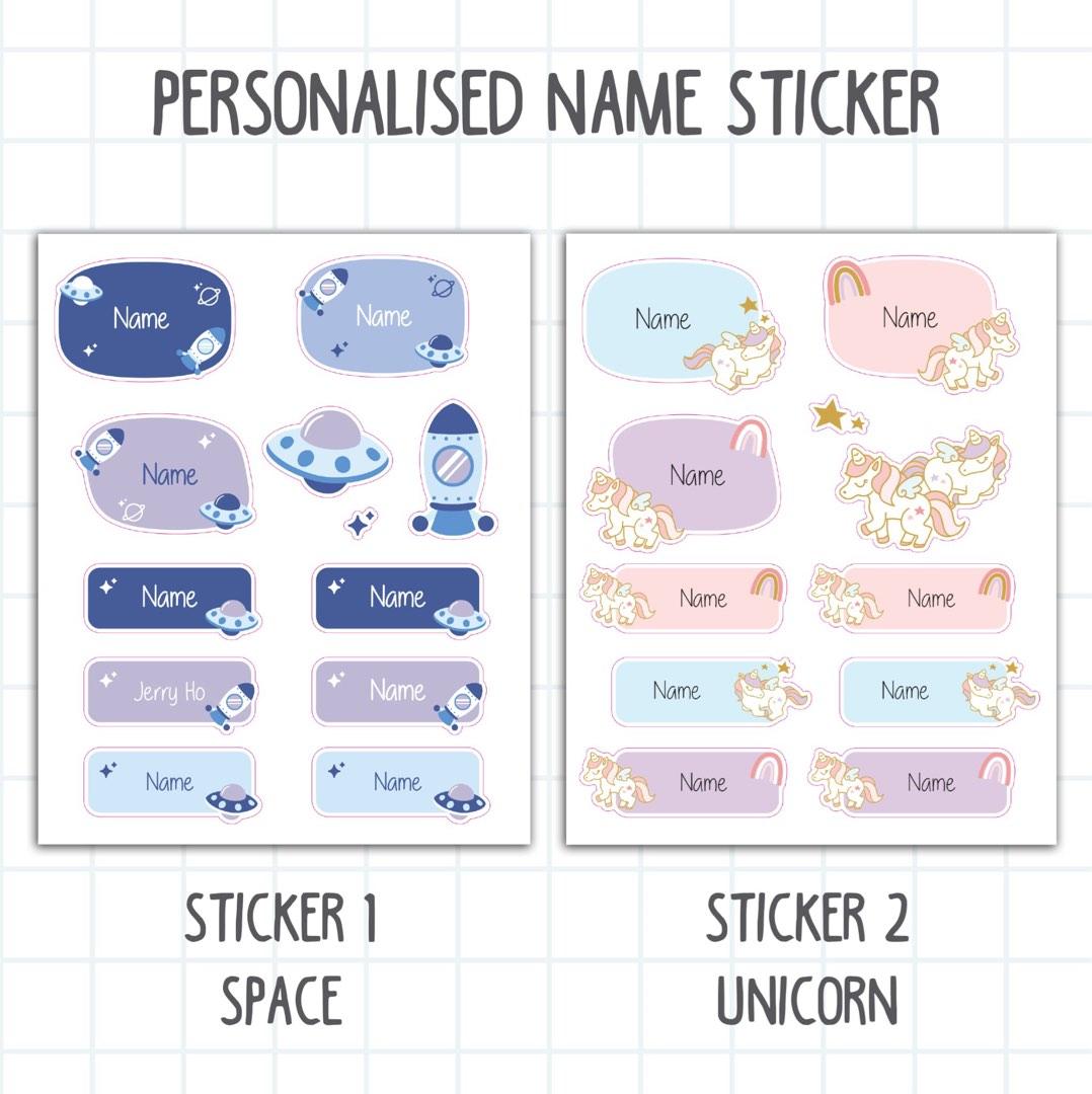 Personalised Name stickers and notebooks, Hobbies & Toys, Stationery ...
