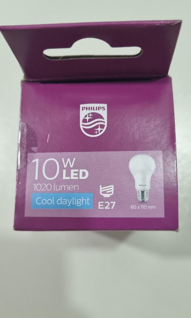 PHILIPS LED bulb 10W cool daylight, Furniture & Home Living, Lighting ...