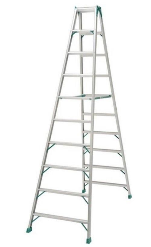 PICA JOB-300E 10-STEP ALUMINIUM DUAL FRONT TWIN STEP LADDER, Furniture & Home Living, Home ...