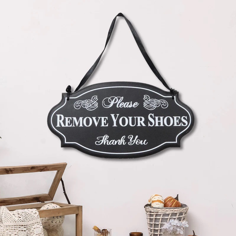 PLEASE REMOVE YOUR SHOES Wall Sign for Entry Way Decorative Signage ...