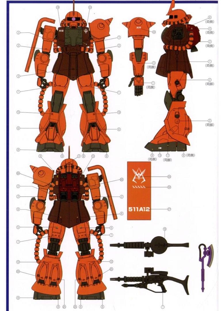 [PO] PG RX-78-2 Gundam / Char’s Zaku II / Zaku II Perfect Grade Gunpla ...