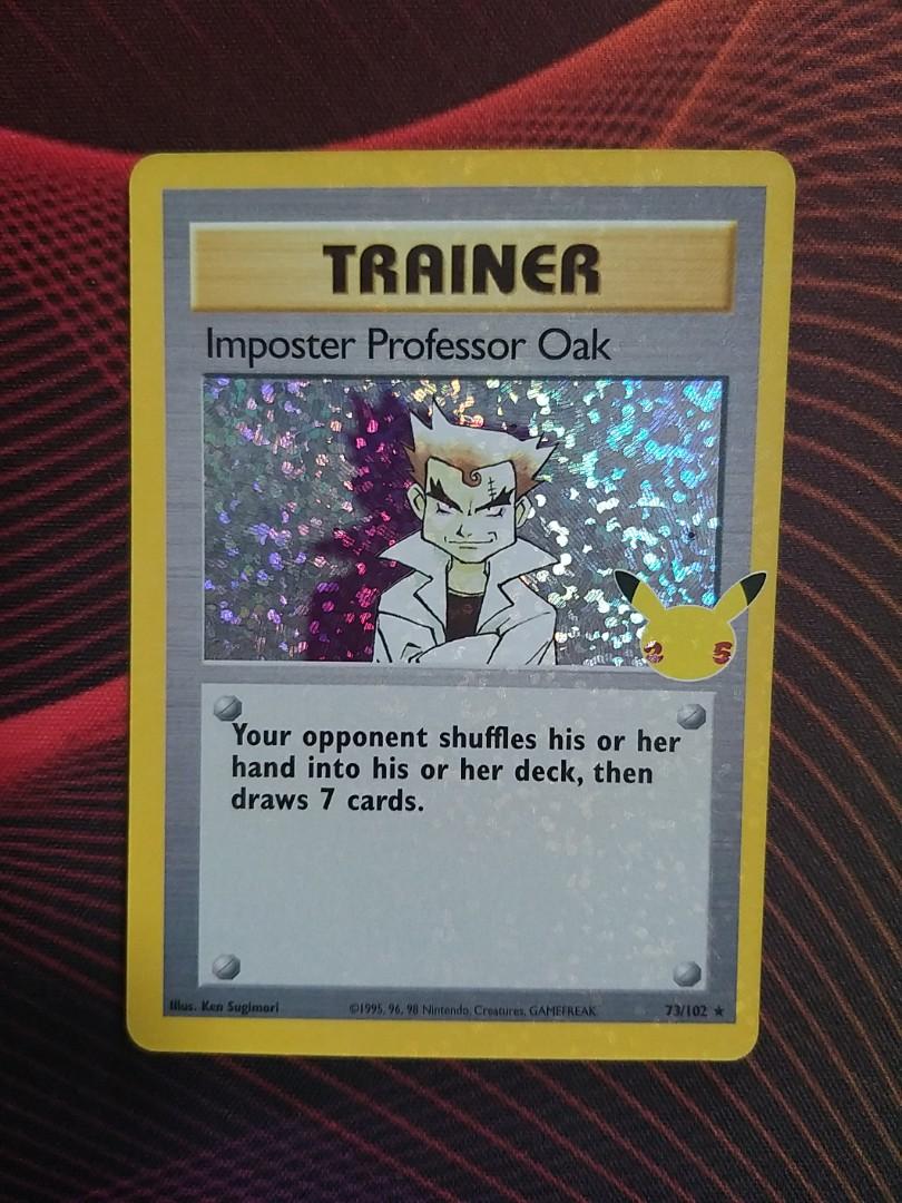 Pokemon Card Imposter Professor Oak #73/102, Hobbies & Toys, Toys ...