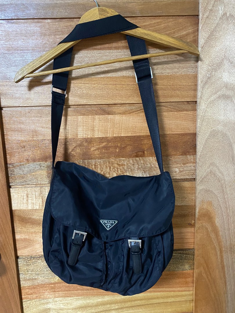 Prada Messenger Bag black, Men's Fashion, Bags, Sling Bags on Carousell