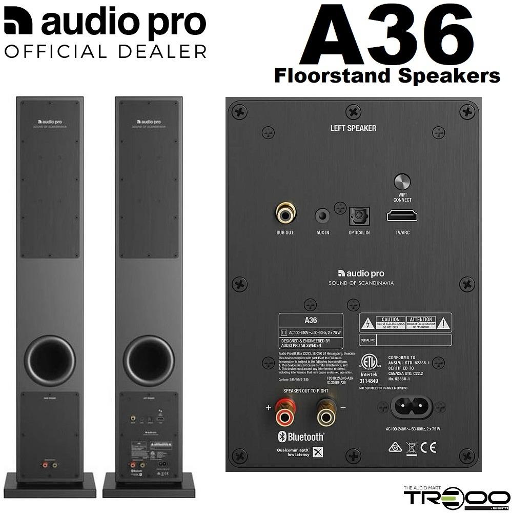 [PROMO!] Audio Pro A36 Multi-Room Wireless Bluetooth/WiFi Floorstanding ...