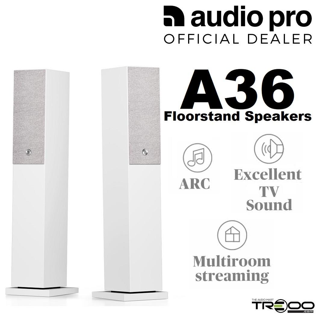 [PROMO!] Audio Pro A36 Multi-Room Wireless Bluetooth/WiFi Floorstanding Speakers, Audio ...