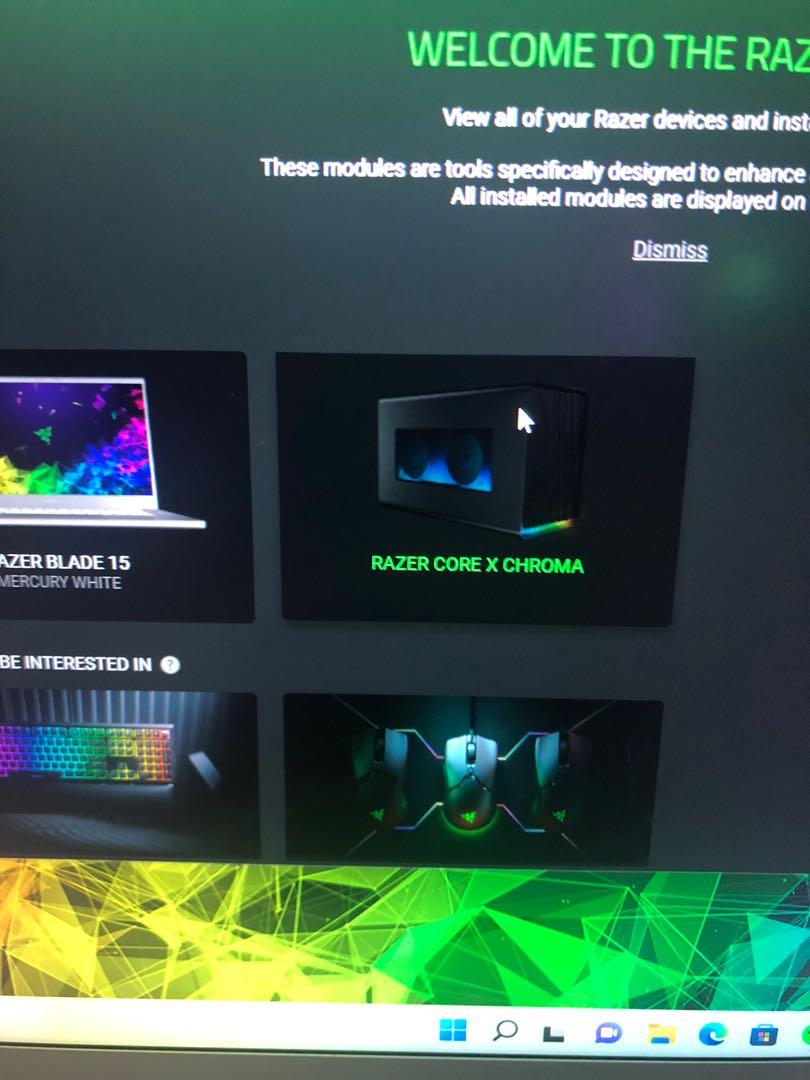 Razer Core x Chroma Thunderbolt egpu with gtx 1070 8gb, Computers ...