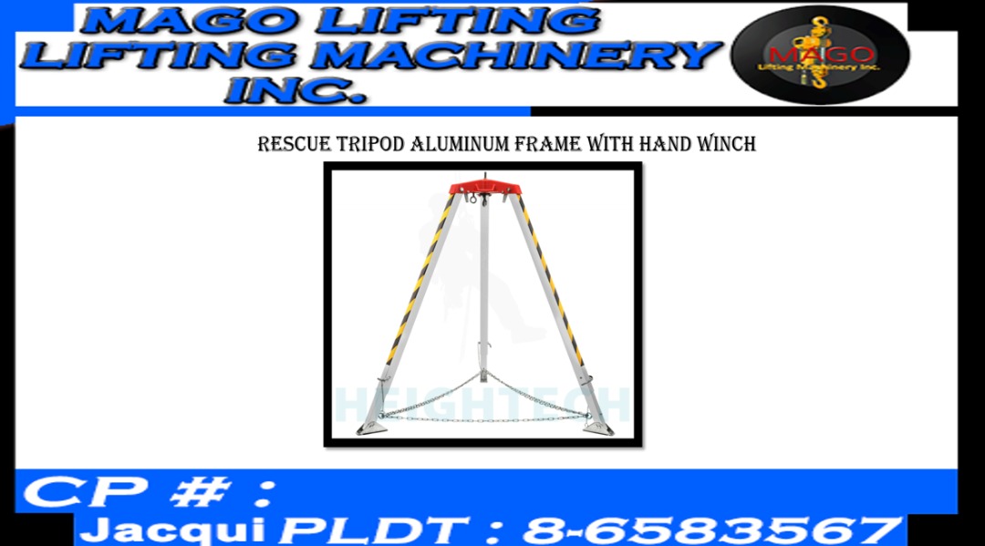 Rescue Tripod Aluminum Frame with Hand Winch, Commercial & Industrial ...