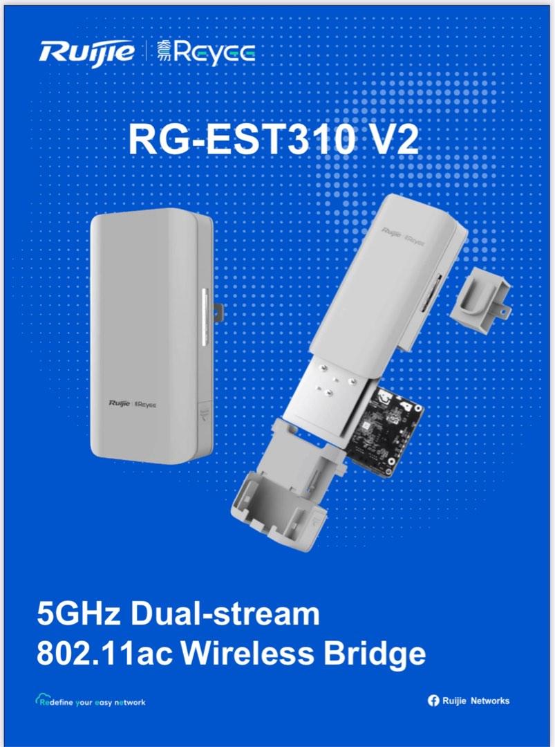 Ruijie Bridge 1 Pair Wireless Bridge RG-EST310 V2 5GHz Single-Band Dual ...