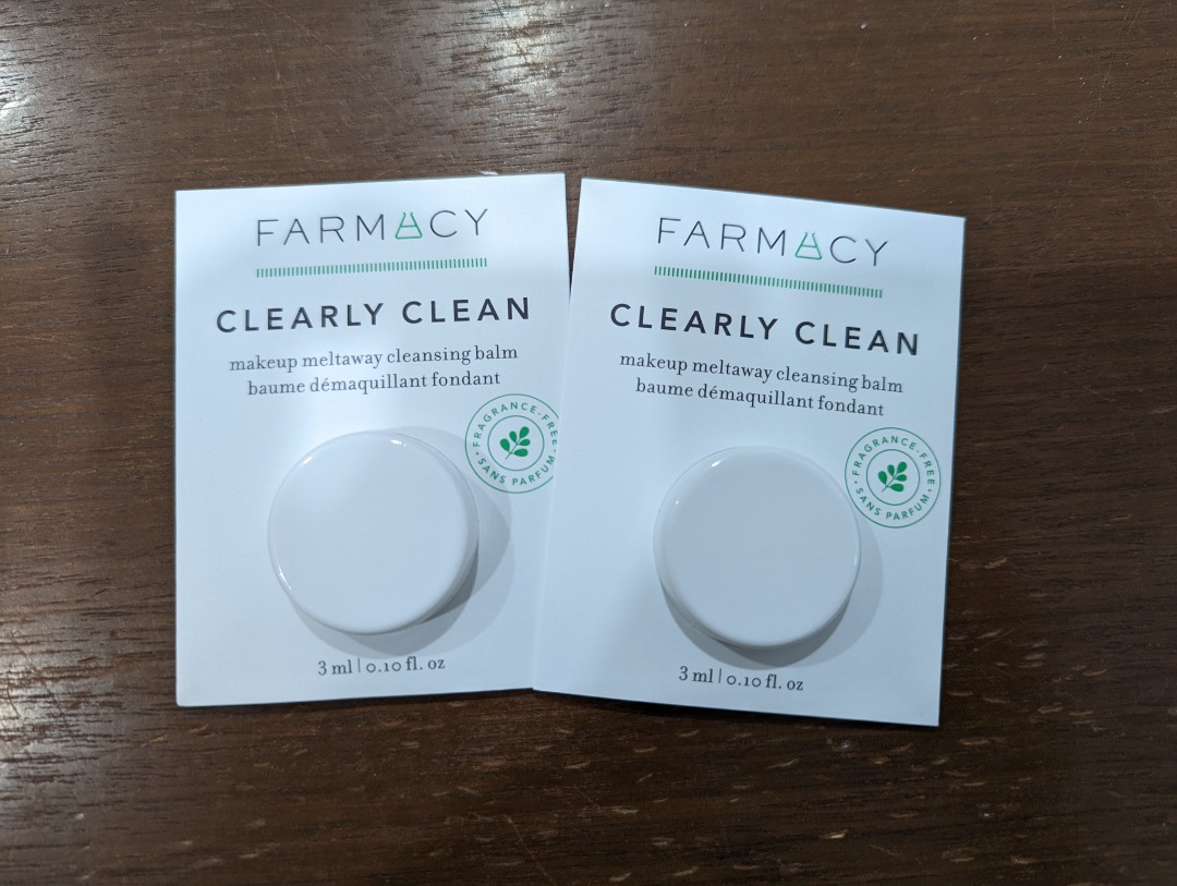 {Sample} 2 x Farmacy Clearly Clean Makeup Meltaway Cleansing Balm 3ml ...