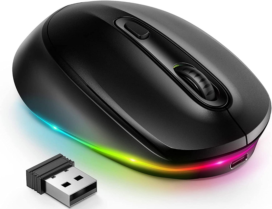 seenda Wireless Mouse, Rechargeable Light Up Mouse for Laptop, Small ...