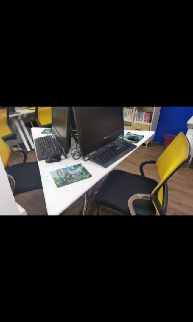 Set meja kerusi office, Furniture & Home Living, Furniture, Tables ...