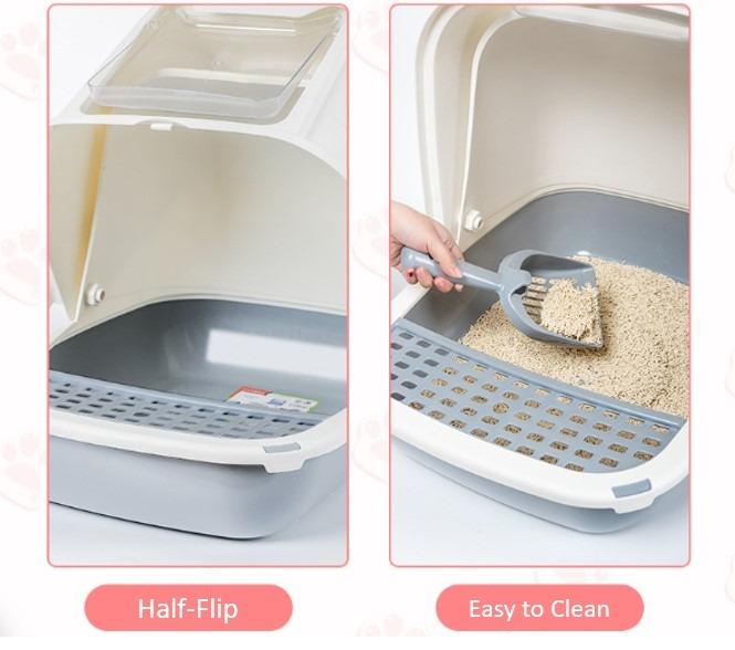 [SG INSTOCK] Large Enclosed Cat Litter Box/ Pet Extra Large Liter Box ...