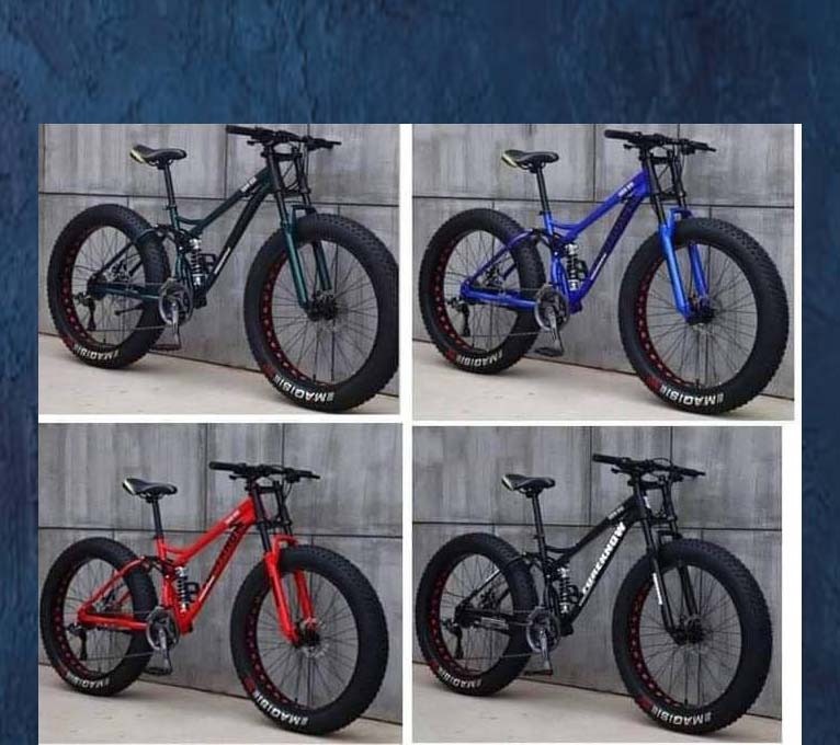 Shimano Gear Full suspension 21 Speed 26” 24” Foreknow Fat bike Bicycle ...