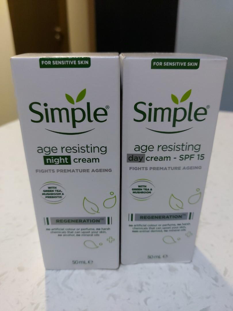 Simple day night cream spf age resisting, Beauty & Personal Care, Face ...