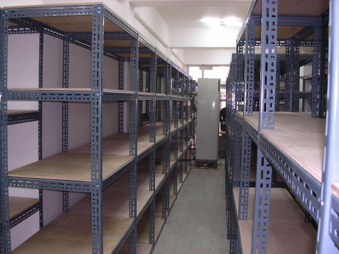 Slotted Angle Bar Wooden Shelves, Furniture & Home Living, Furniture ...