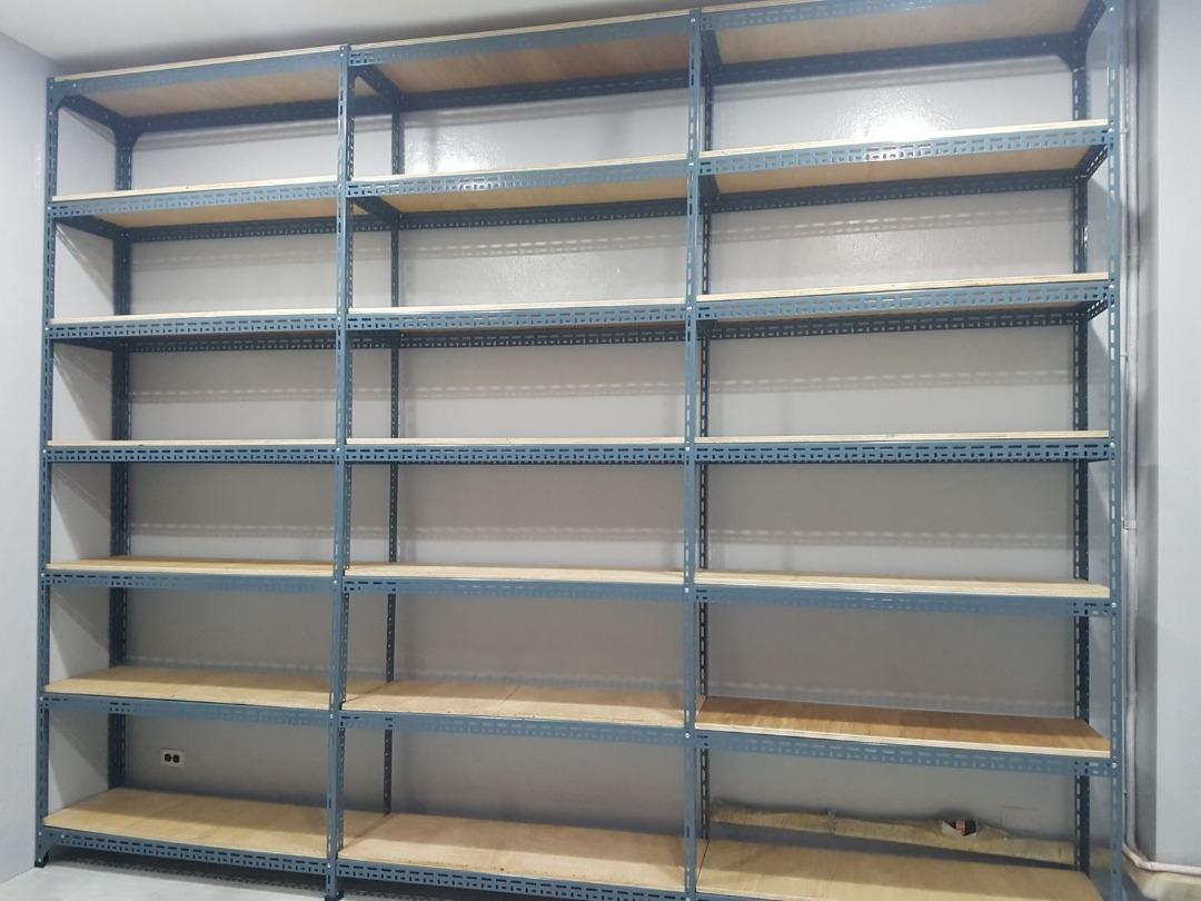 Slotted Angle Bar Wooden Shelves, Furniture & Home Living, Furniture ...