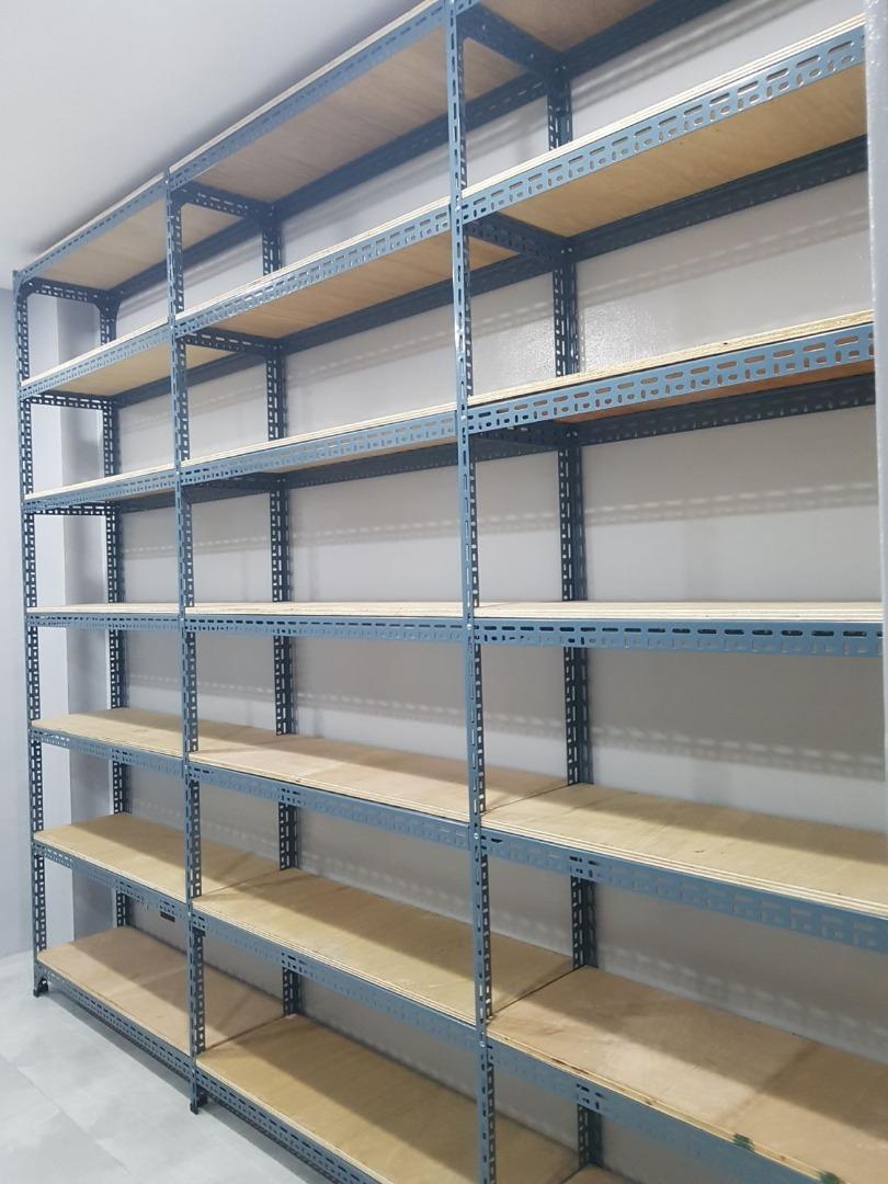 Slotted Angle Bar Wooden Shelves, Furniture & Home Living, Furniture ...