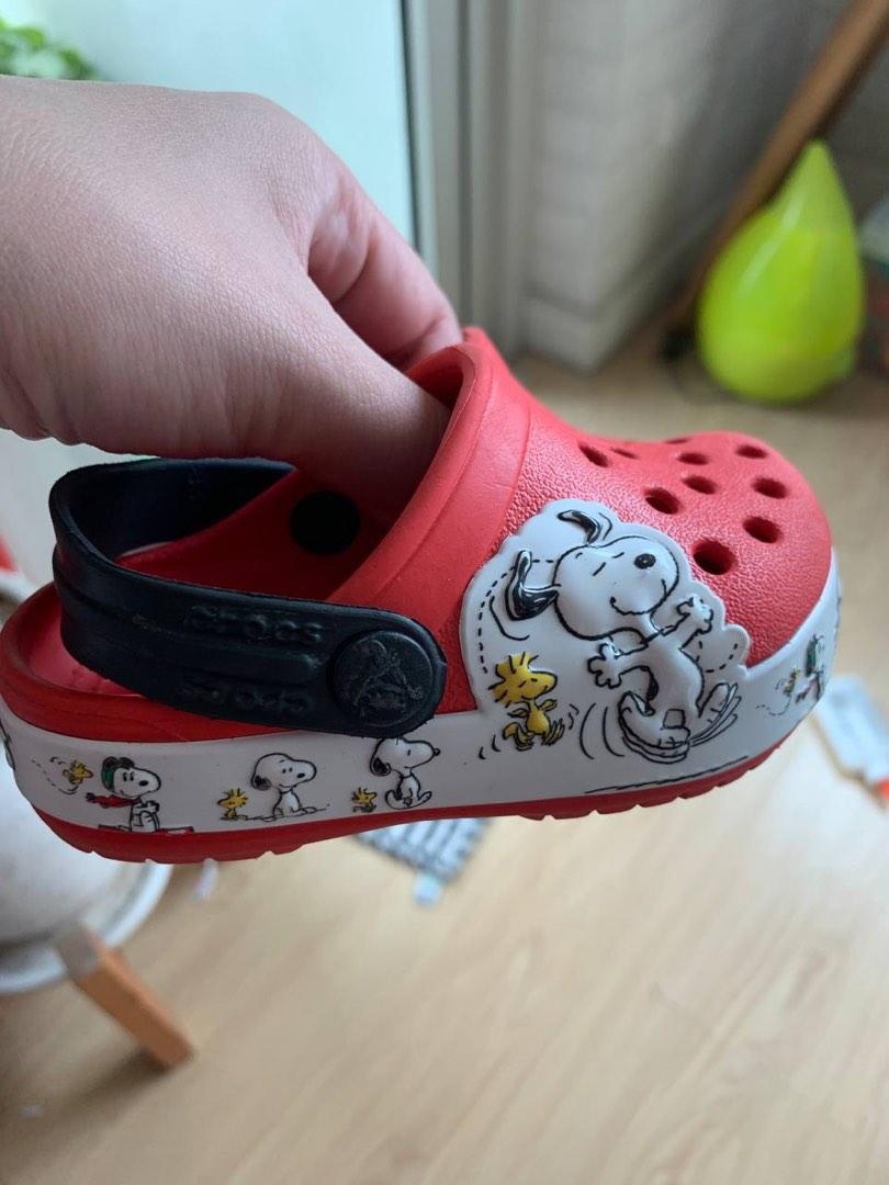 Snoopy Crocs, Babies & Kids, Babies & Kids Fashion on Carousell