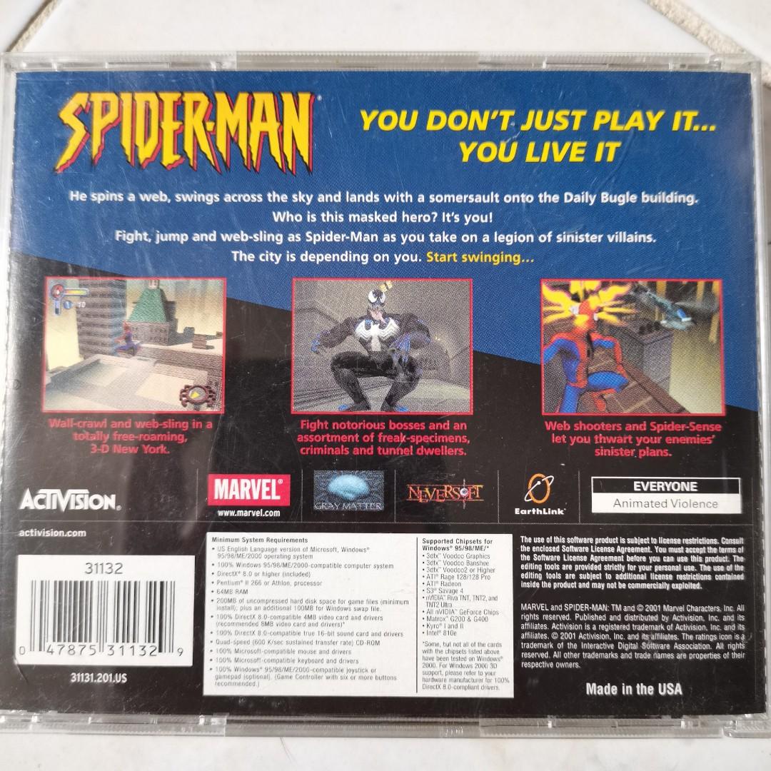 SPIDER-MAN 2000 Activision PC game, Video Gaming, Video Games, Others ...