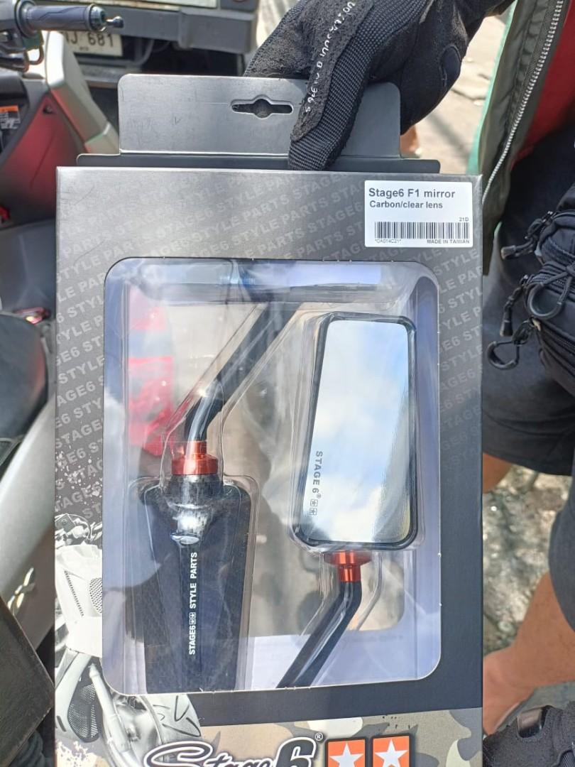 Stage 6 F1 mirrors (Taiwan Product) Nmax, Vespa, Gilera, Xmax, Adv ...