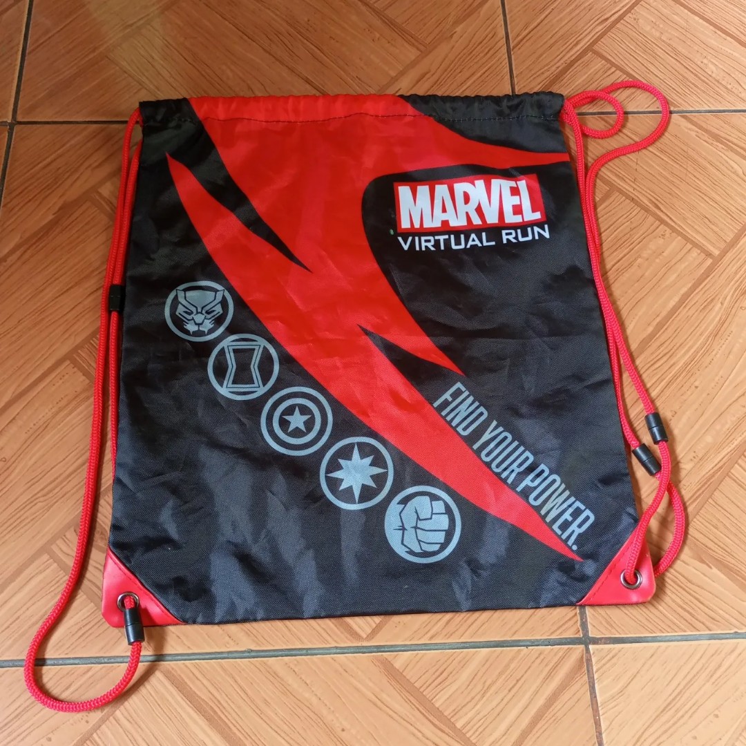 String bag Marvel virtual run, Serba Serbi, Others di Carousell