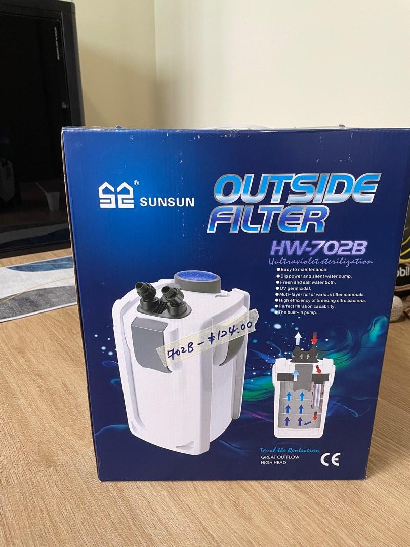 SunSun HW-702B Canister filter with UV light, Pet Supplies, Homes ...