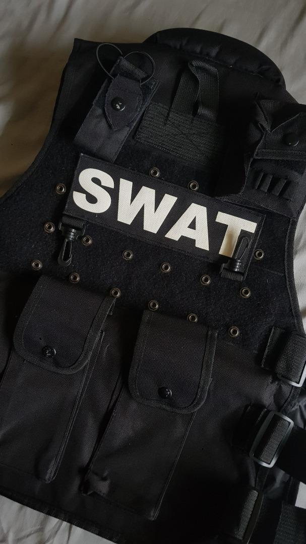 Tactical NWOT Swat vest with holster, Men's Fashion, Tops & Sets, Vests ...