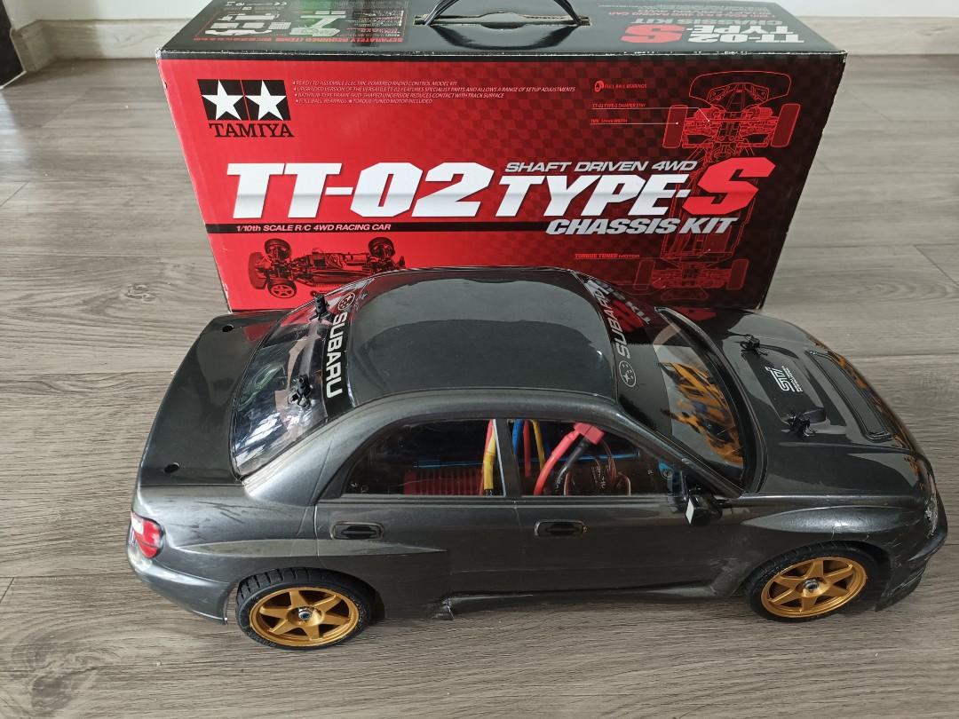Tamiya rc 1/10 TT02 type S with Subaru WRX shell, Hobbies & Toys, Toys ...