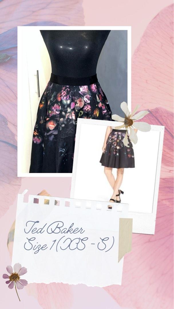 Ted Baker Shadow Floral Full Skirt, Women's Fashion, Bottoms, Skirts on ...