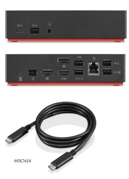ThinkPad USB-C Dock Gen 2 docking station, 電腦＆科技, 電腦周邊及配件, 電腦線、轉接線及轉換器 ...