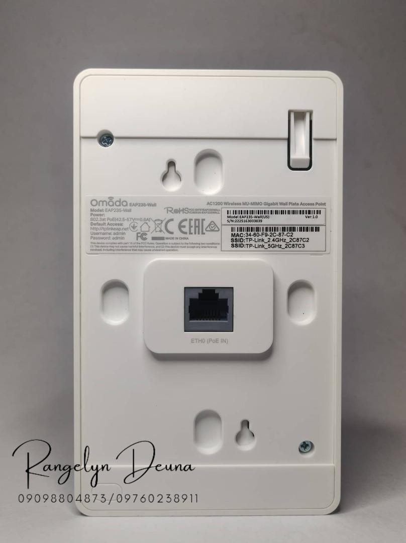 TP-LINK EAP235-Wall AC1200 Wireless Gigabit WALL PLATE Access Points on ...
