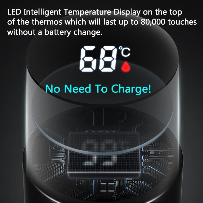 VADSO-Smart LED Temperature Display Premium Thermal Flask 304 Stainless ...