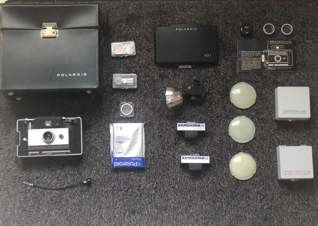 Vintage Polaroid 101 Automatic Land Camera Bundle with full accessories ...