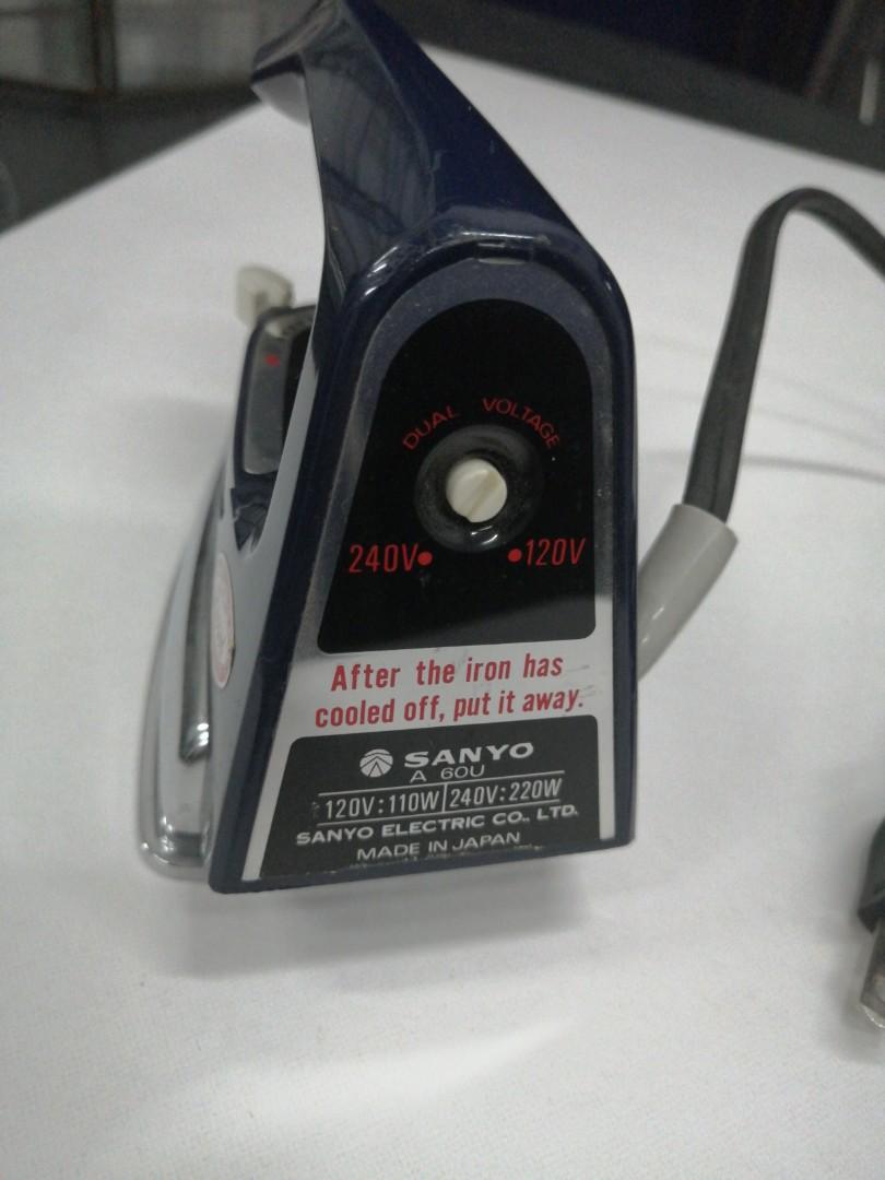 PRICE DROP: Vintage Sanyo Tourist Mini Iron (Dual Voltage), Hobbies ...