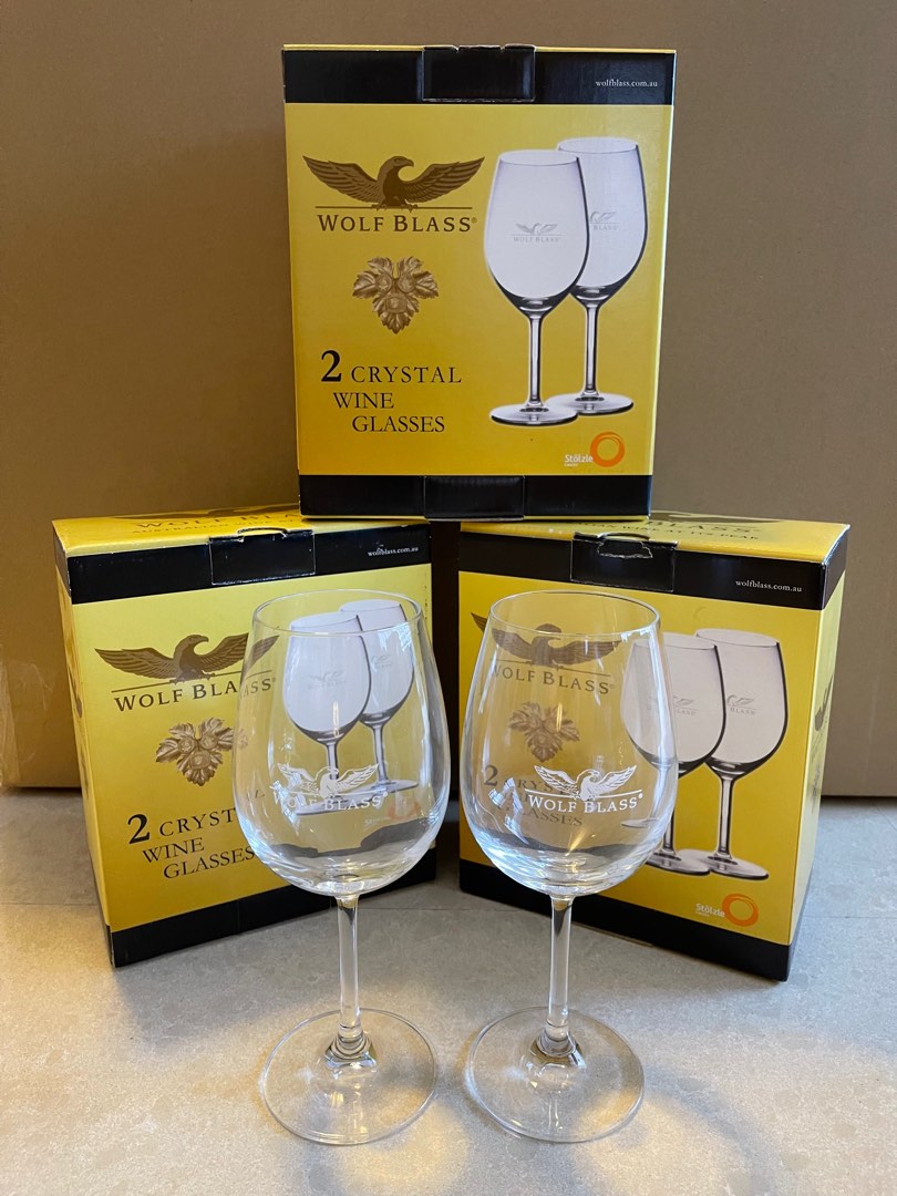 Wolf Blass Crystal Wine Glass, Furniture & Home Living, Kitchenware ...