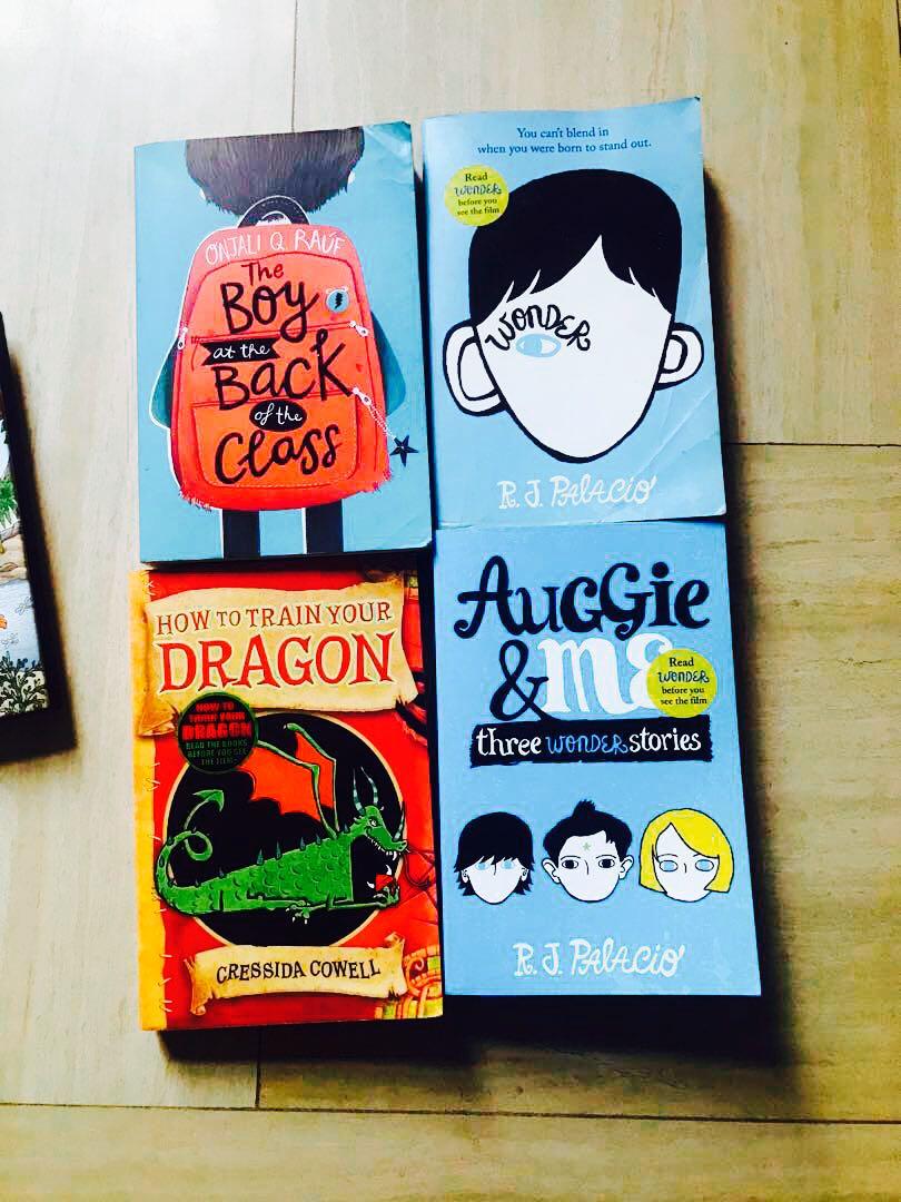 Wonder , Auggie & me , how to train your dragon , the boy at the back ...