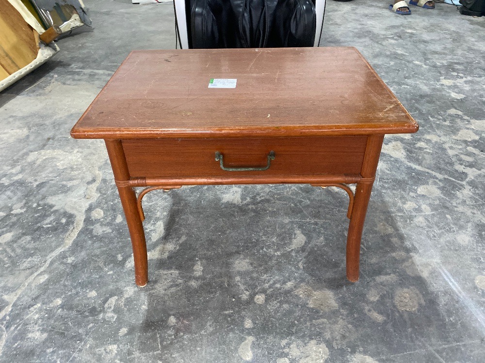 Wooden Side Table with 1 Drawer Brown Colour / Meja Sisi Kayu dengan 1 ...
