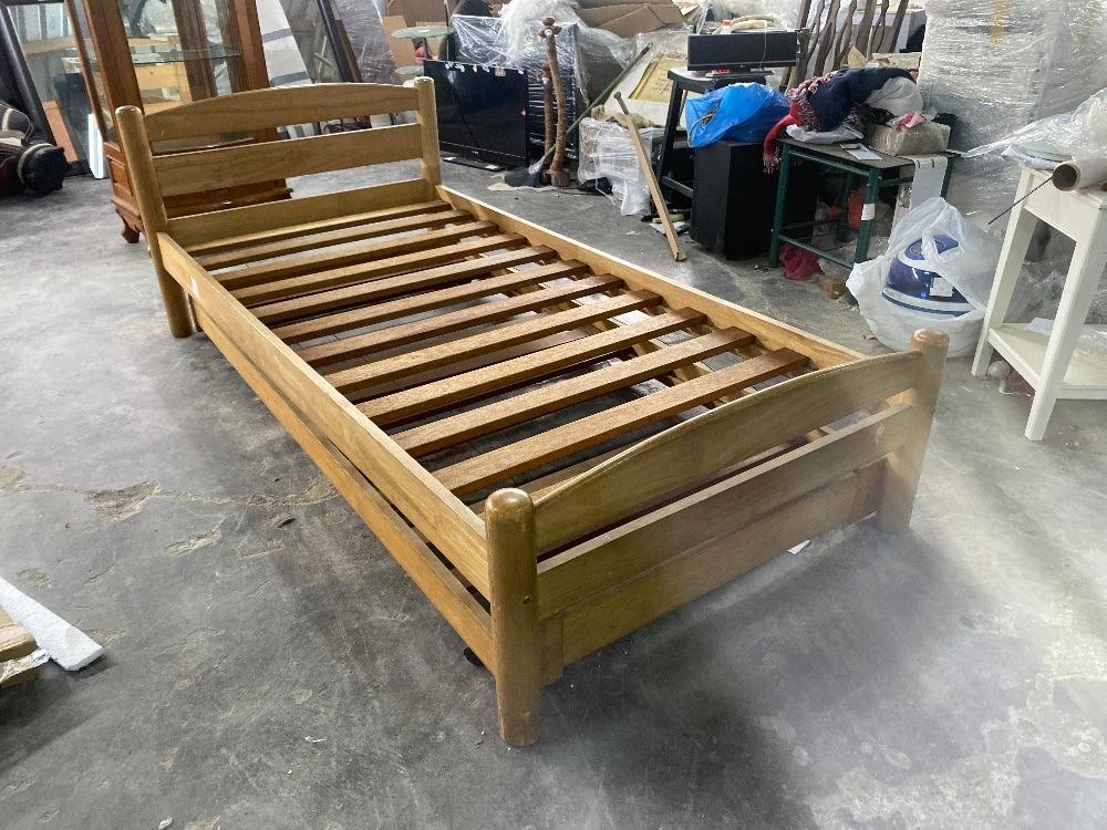 Wooden Single Size Bed Frame with Pull Out Bed / Rangka Katil Bersaiz ...