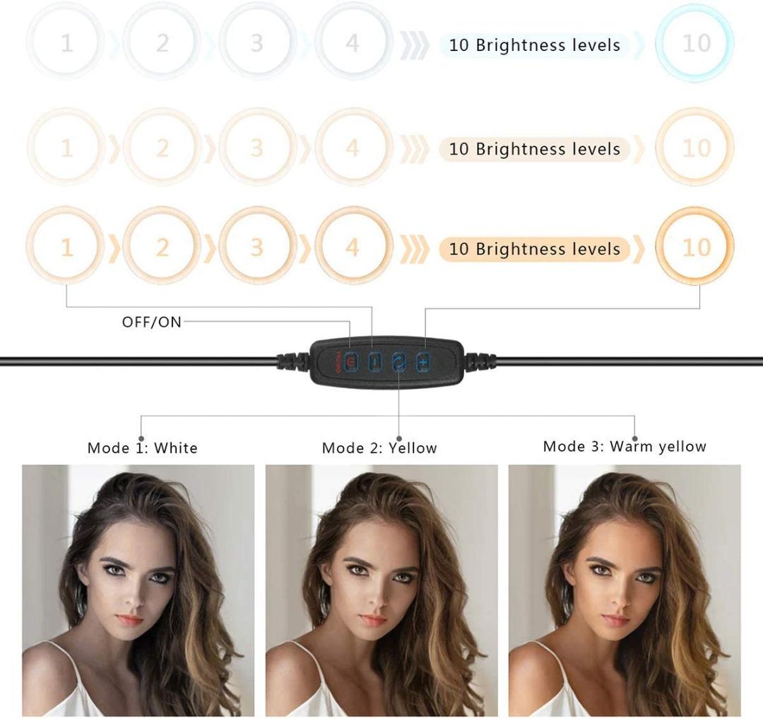 Workbench Light, Desk Ring Light with Swivel Clamp Arm,6'' USB Ring ...