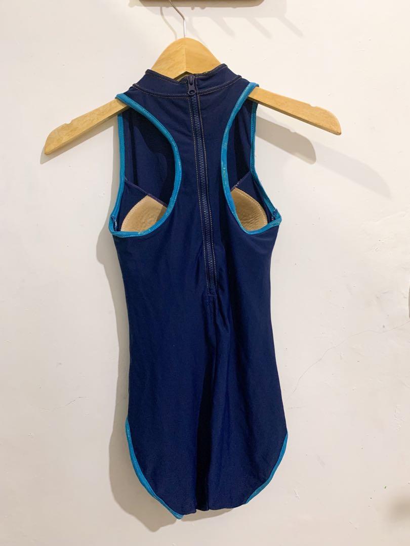 Yingfa swimsuit navy turtle neck, Olah Raga, Baju Olahraga di Carousell