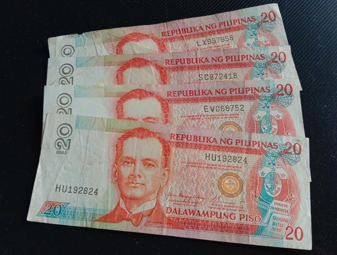 20 pesos NDS Philippine Banknotes 80 each, Hobbies & Toys, Memorabilia ...