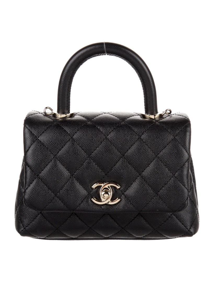 22A Chanel extra mini coco handle in black caviar, Women's Fashion ...