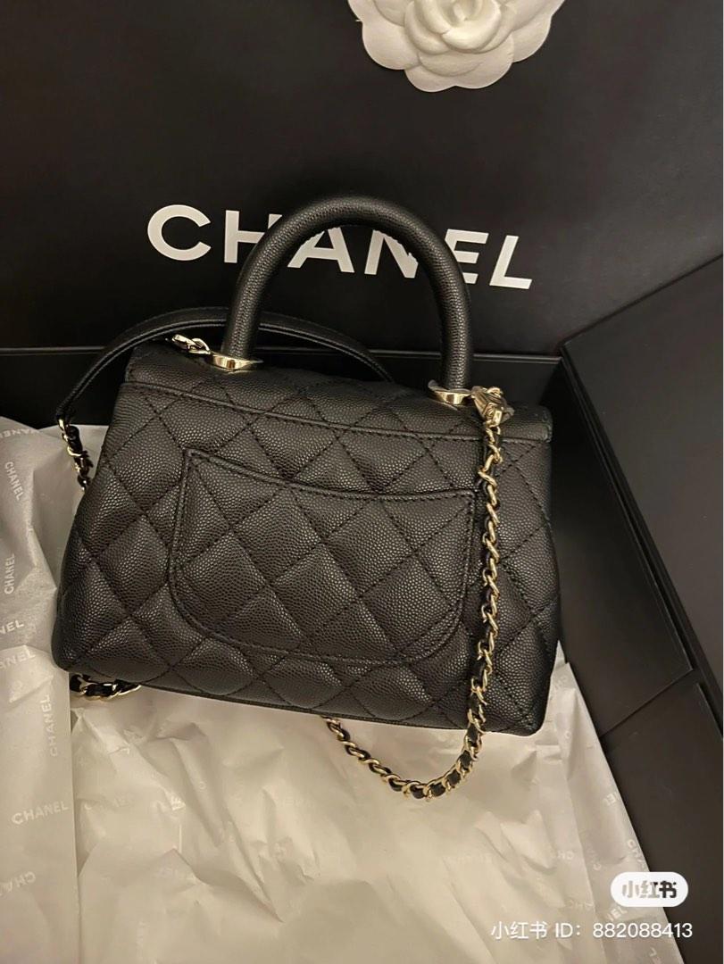 22A Chanel extra mini coco handle in black caviar, Women's Fashion ...