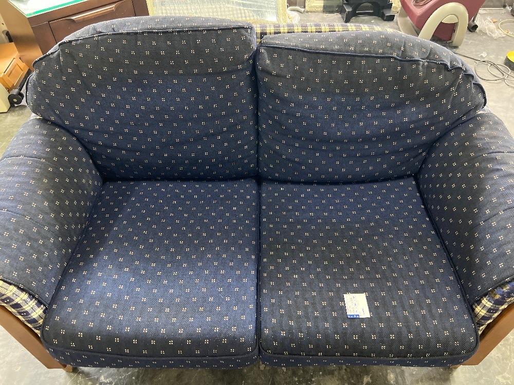 2 Seater Fabric Sofa Blue Colour / Sofa Fabrik 2 Seater Warna Biru ...